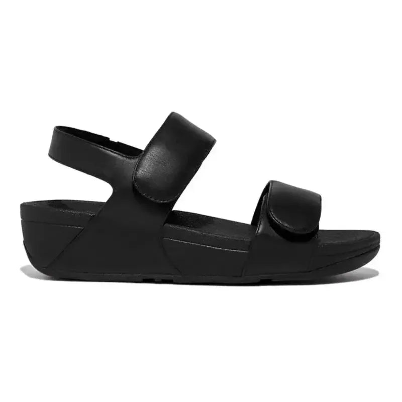 Fit Flop Lulu Adjustable Leather BackStrap Sandal - All Black | Shoe ...