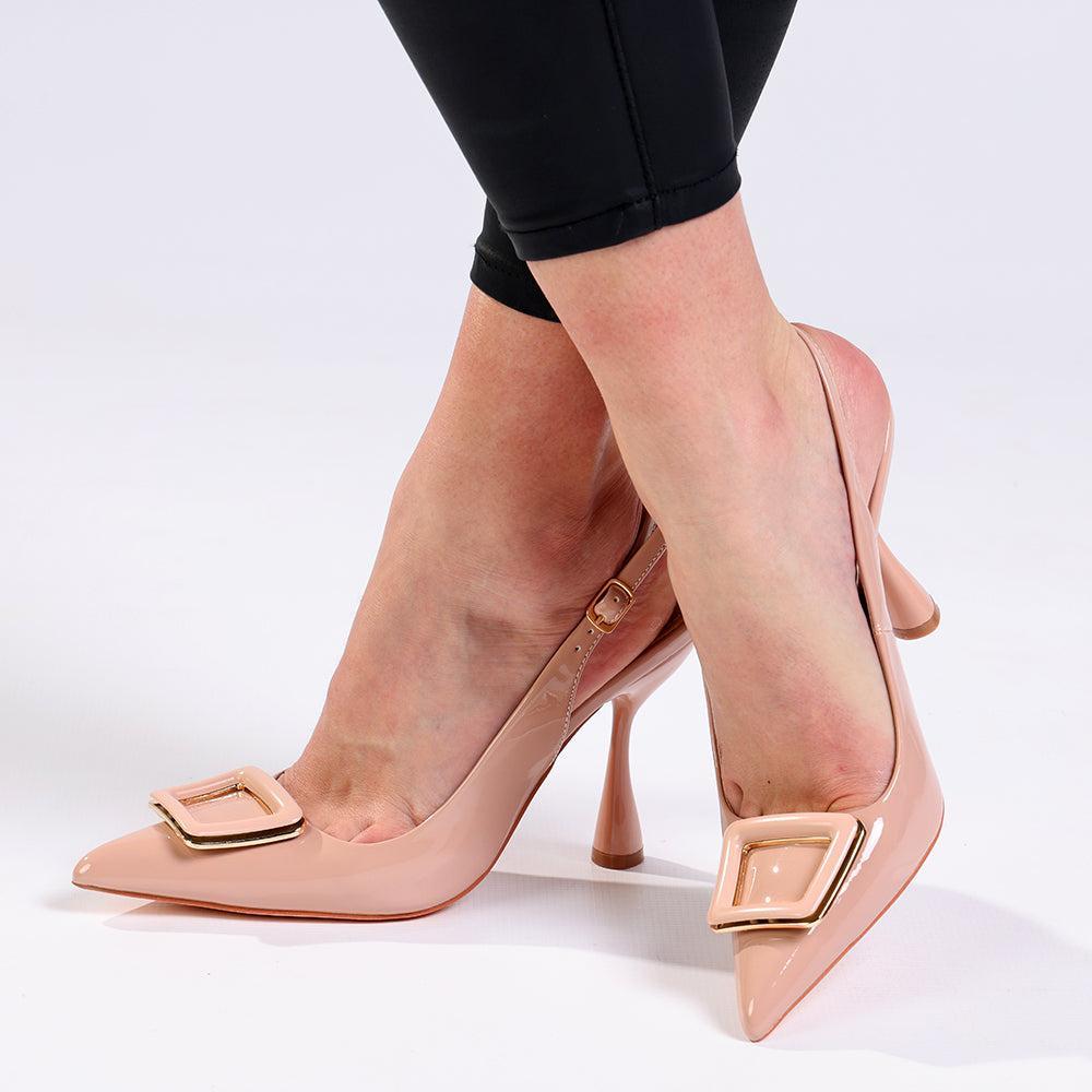 Madison Geraldine Hour-Glass Heel - Nude | Shoe Box Online Store