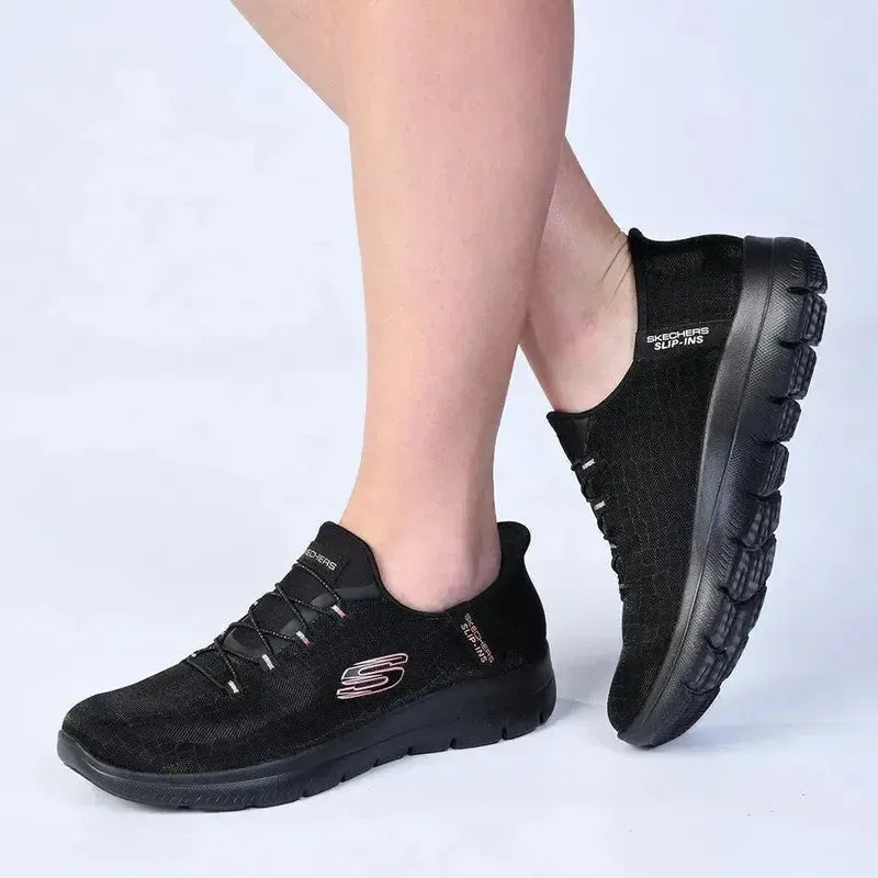 Skechers Summits Slip On Sneaker - Black Gold | Shoe Box Online Store