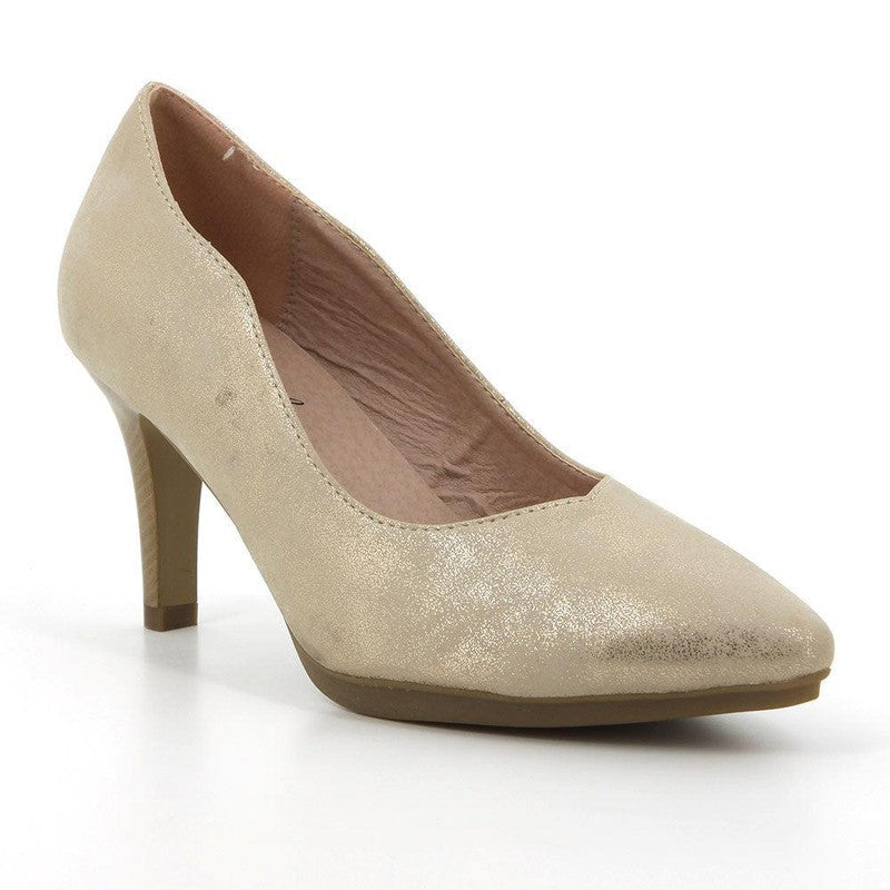 Soft Style Hush Puppies Phillipa Court Heel - Light Gold | Shoe Box ...