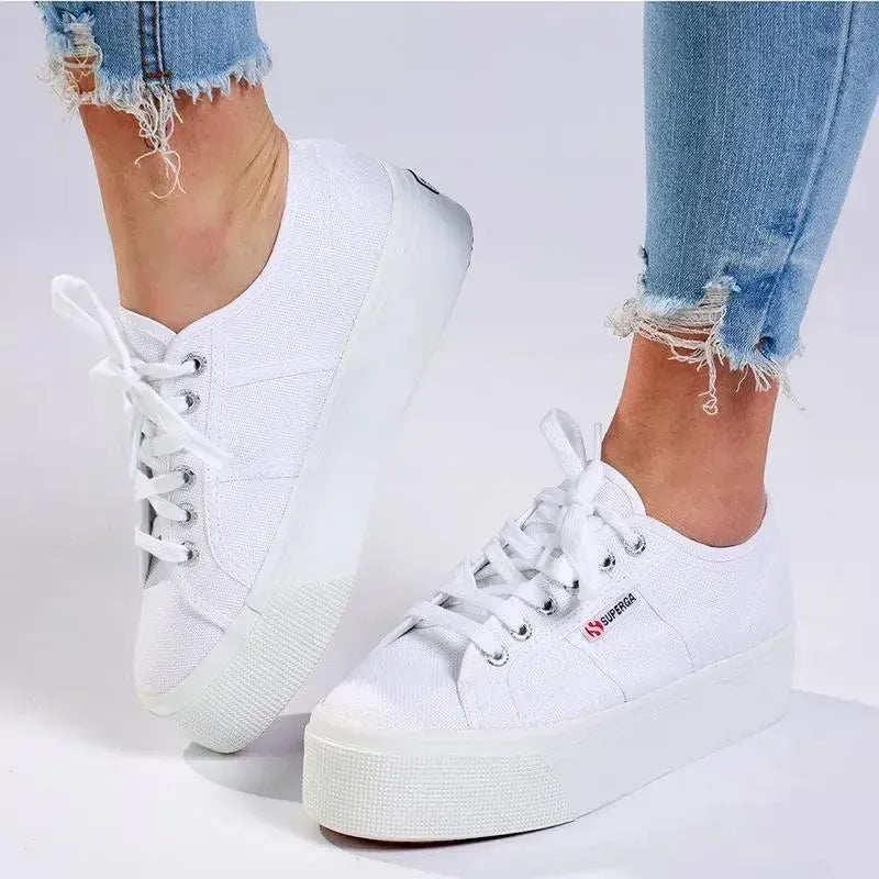 Superga 2790 Cotw Classic Full Platform Sneakers - White | Shoe Box ...